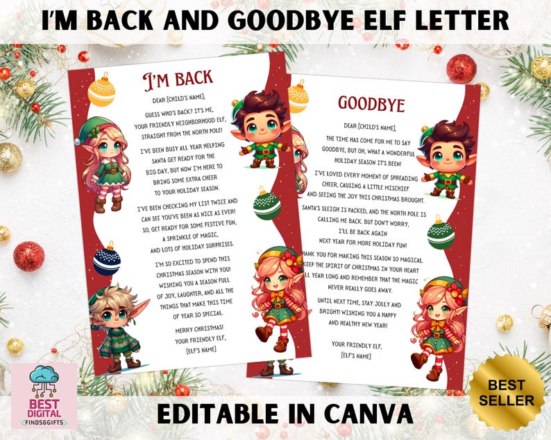 Editable Elf Letter, Elf Printable, Personalized Elf Letter, Elf on the ...