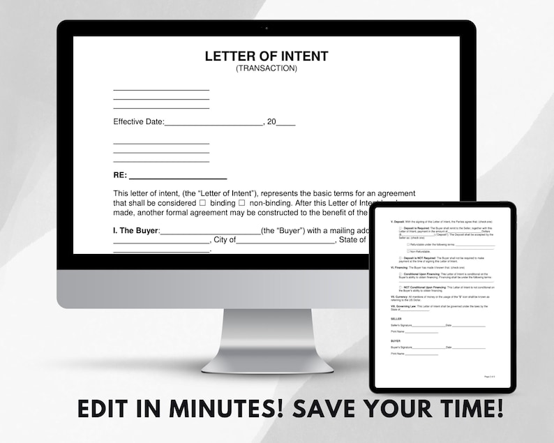 Letter of Intent, Letter of Intent (LOI), Letter of Intent (LOI) Forms ...