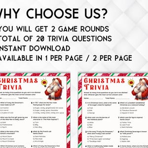 Printable Christmas Trivia Game, Christmas Party Game, Christmas Game ...