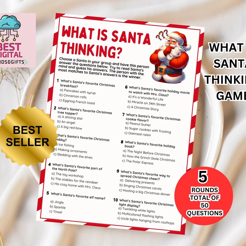 What is Santa Thinking Game - Etsy