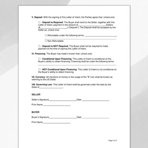 Letter of Intent, Letter of Intent (LOI), Letter of Intent (LOI) Forms ...