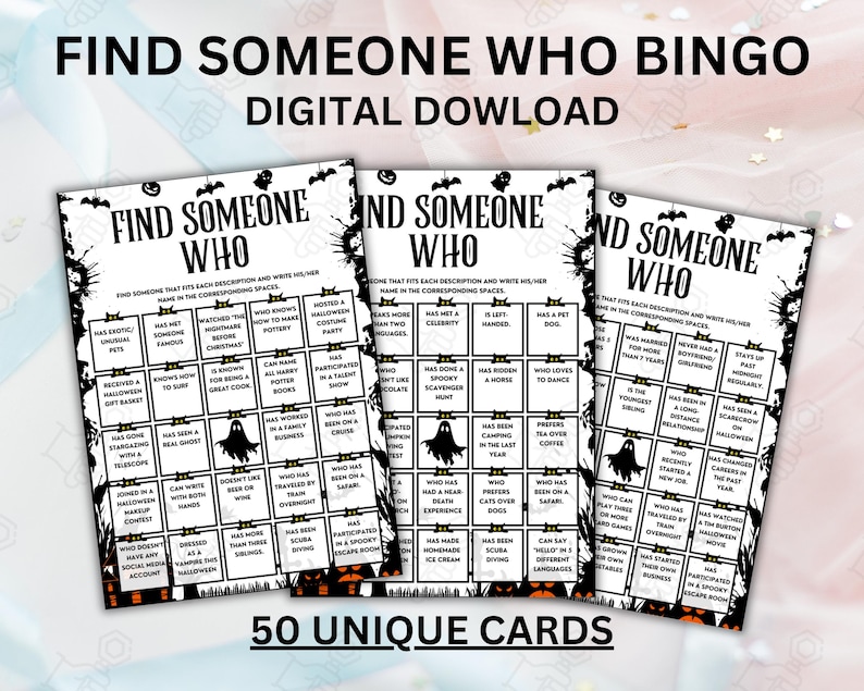 Get to Know You Bingo, Find Someone Who Bingo, Find the Guest Bingo ...