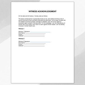 Living Will Form, Living Will Declaration, Living Will Template, Health ...