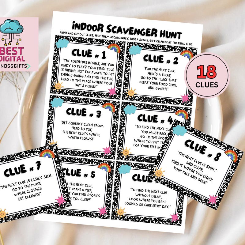 Indoor Scavenger Hunt - Etsy