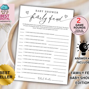 Baby Family Feud | Baby Shower Games Printable | Family Feud Game ...