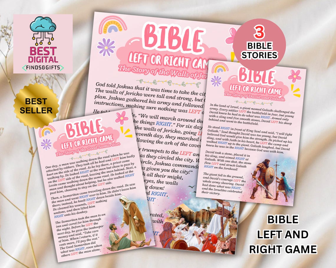Bible Games, Left or Right Bible Game, Womens Ministry Games, Bible ...
