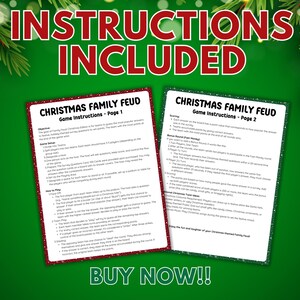 Christmas Friendly Feud Game, Printable Christmas Game, Christmas Party ...