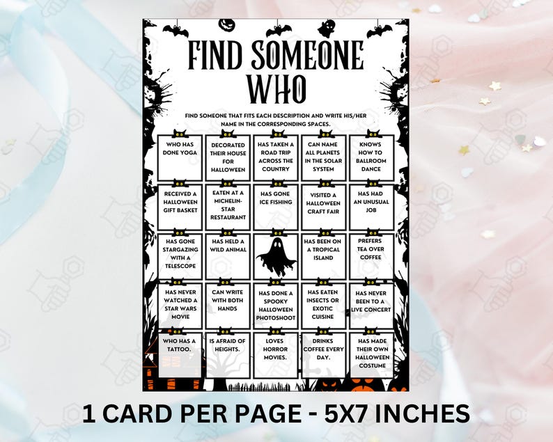 Get to Know You Bingo, Find Someone Who Bingo, Find the Guest Bingo ...