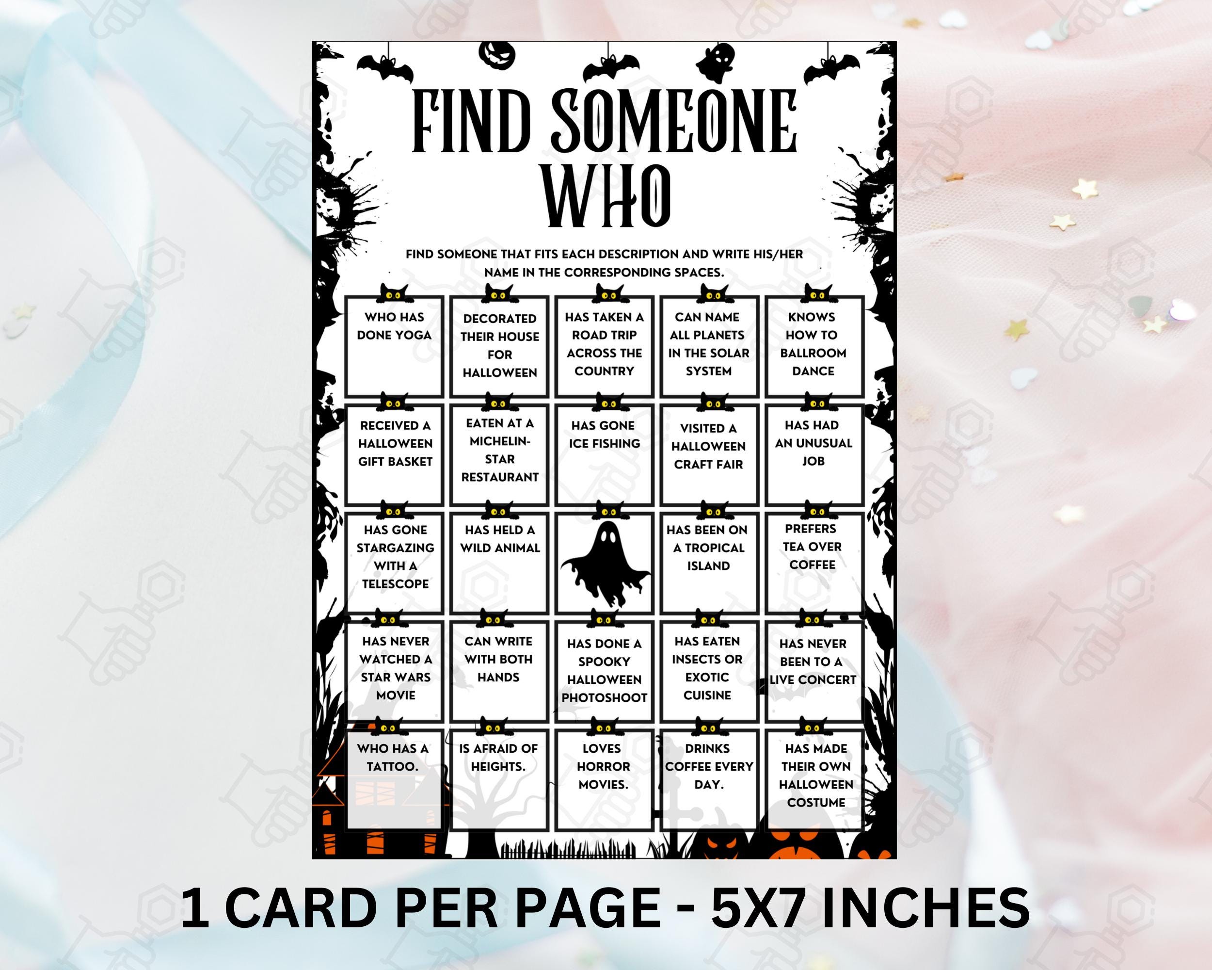 Get to Know You Bingo, Find Someone Who Bingo, Find the Guest Bingo ...