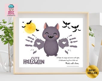 Witch Halloween Handprint, Halloween Printable Handprint Craft for Kids ...