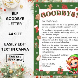 Editable Elf Letter, Elf Printable, Personalized Elf Letter, Elf on the ...