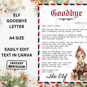 Editable Elf Letter, Elf Printable, Personalized Elf Letter, Elf on the ...