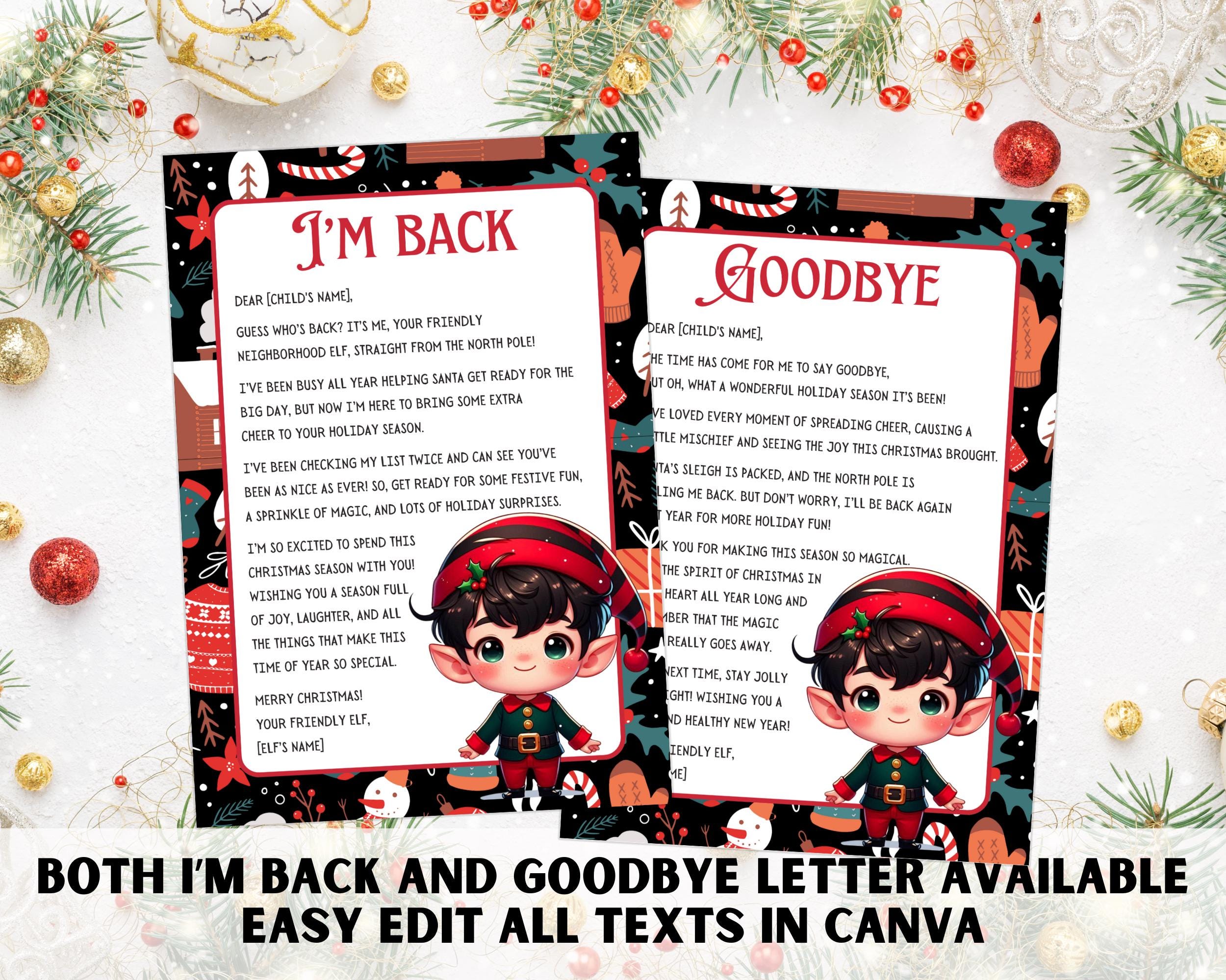 Editable Elf Letter, Elf Printable, Personalized Elf Letter, Elf on the ...