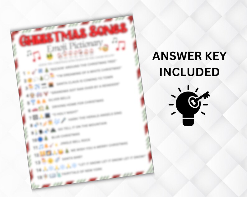 Christmas Emoji Pictionary Game, Christmas Printable Game, Holiday ...