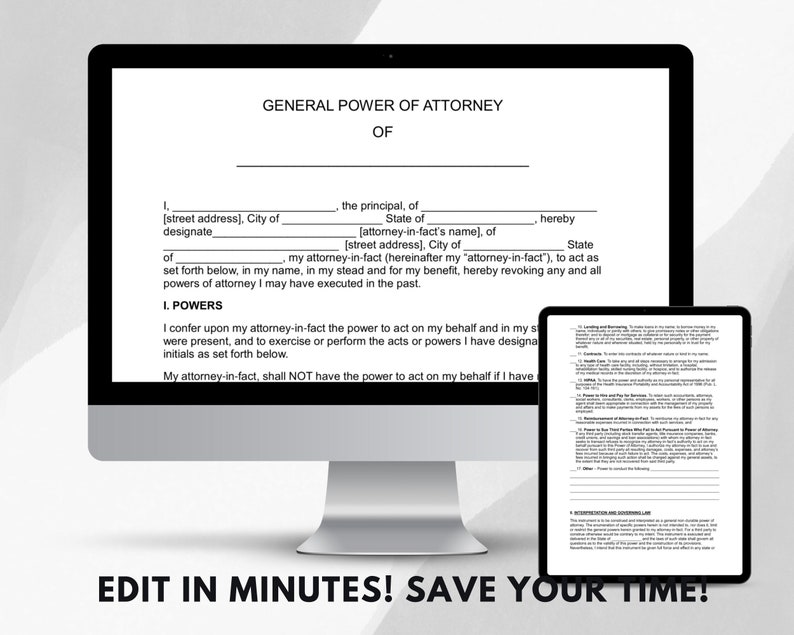 General Power of Attorney, General Power of Attorney Form, General ...
