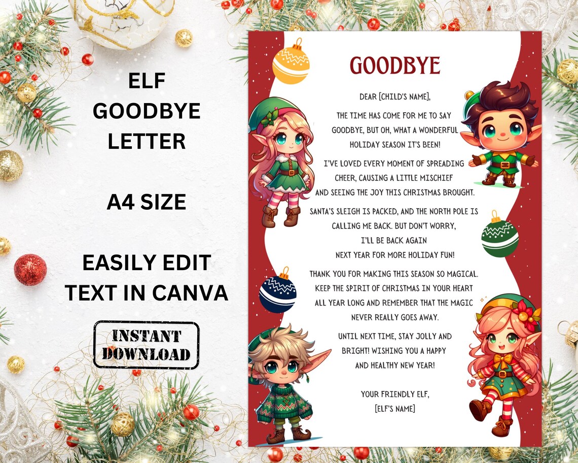 Editable Elf Letter, Elf Printable, Personalized Elf Letter, Elf on the ...