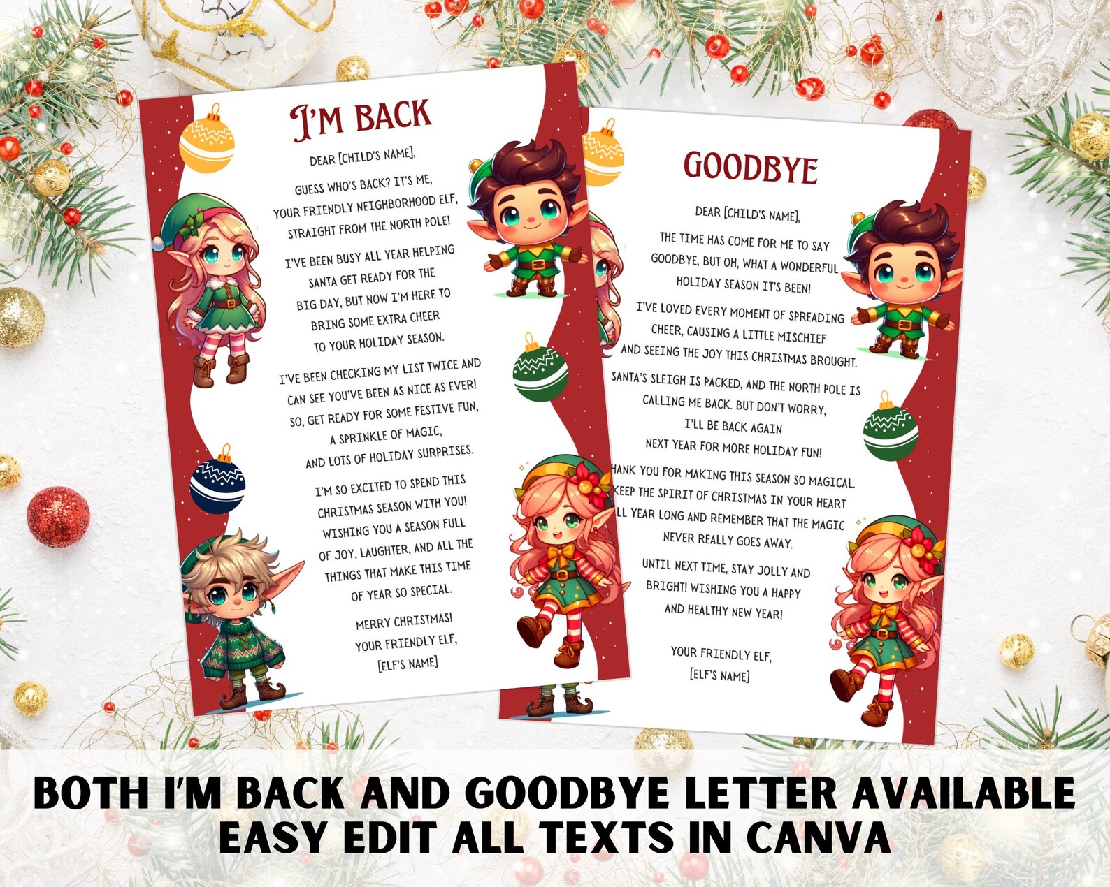 Editable Elf Letter, Elf Printable, Personalized Elf Letter, Elf on the ...