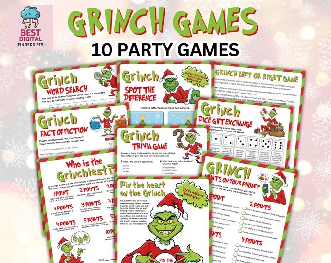 Grinch Left Right Christmas Game | Christmas Pass the Prize | Right ...