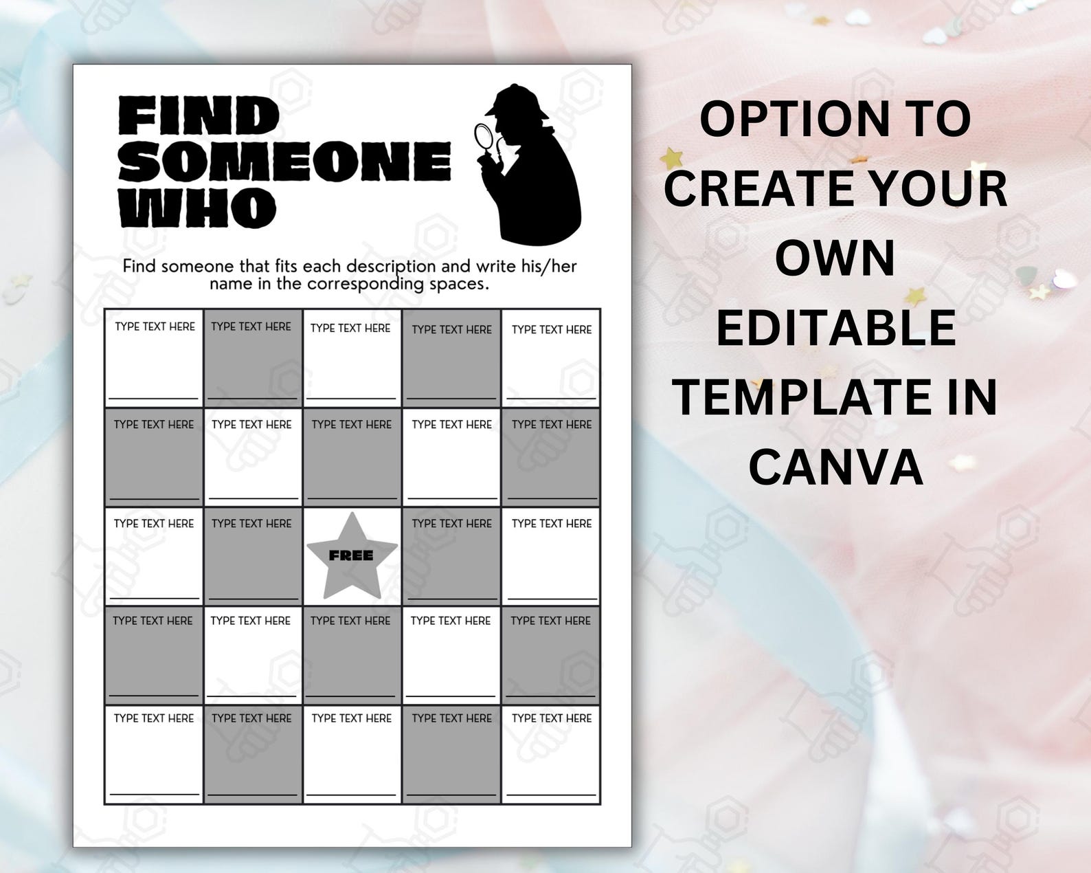 Get to Know You Bingo, Find Someone Who Bingo, Find the Guest Bingo ...