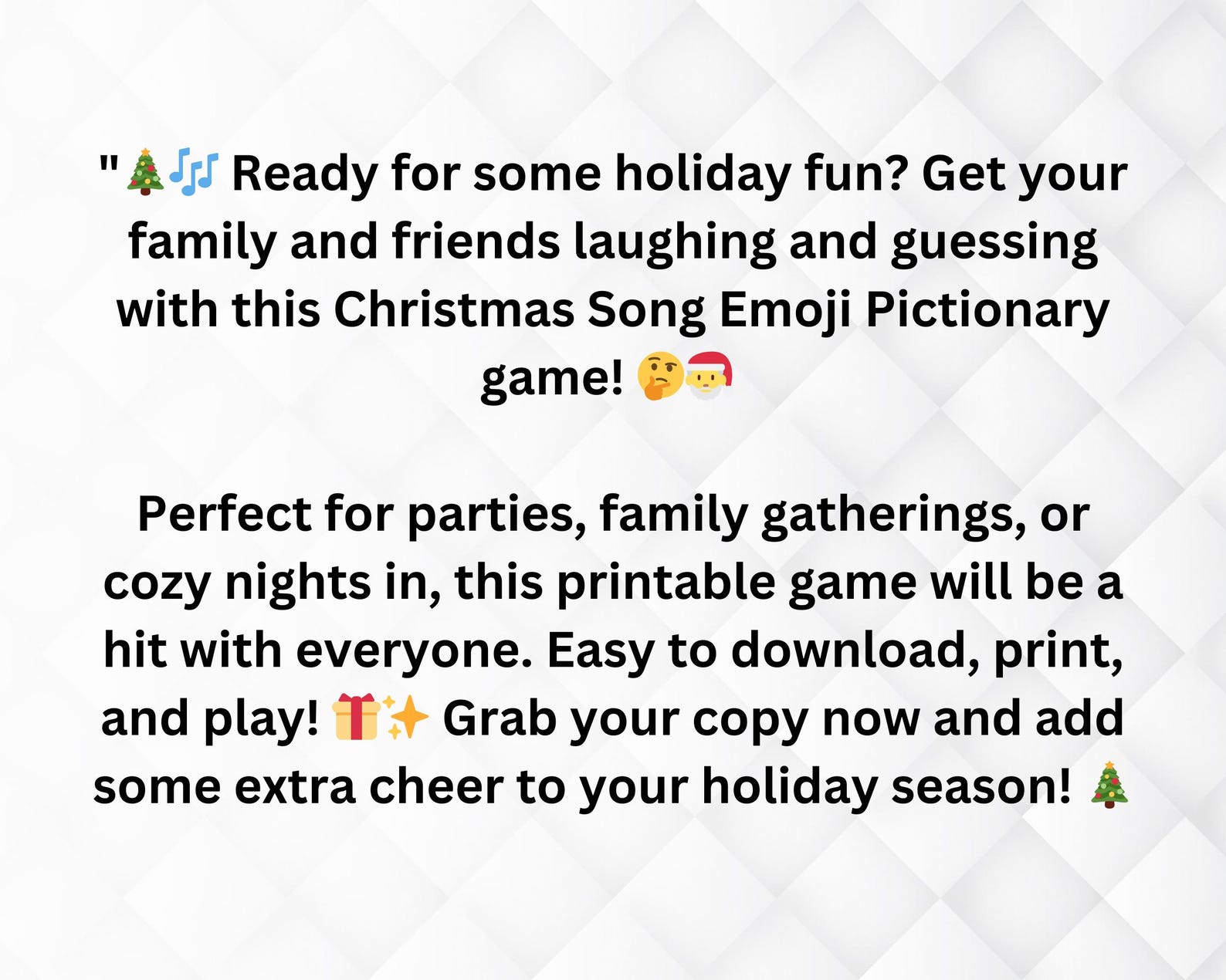 Christmas Emoji Pictionary Game, Christmas Printable Game, Holiday ...