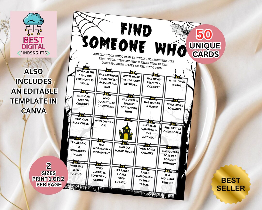 Get to Know You Bingo, Find Someone Who Bingo, Find the Guest Bingo ...