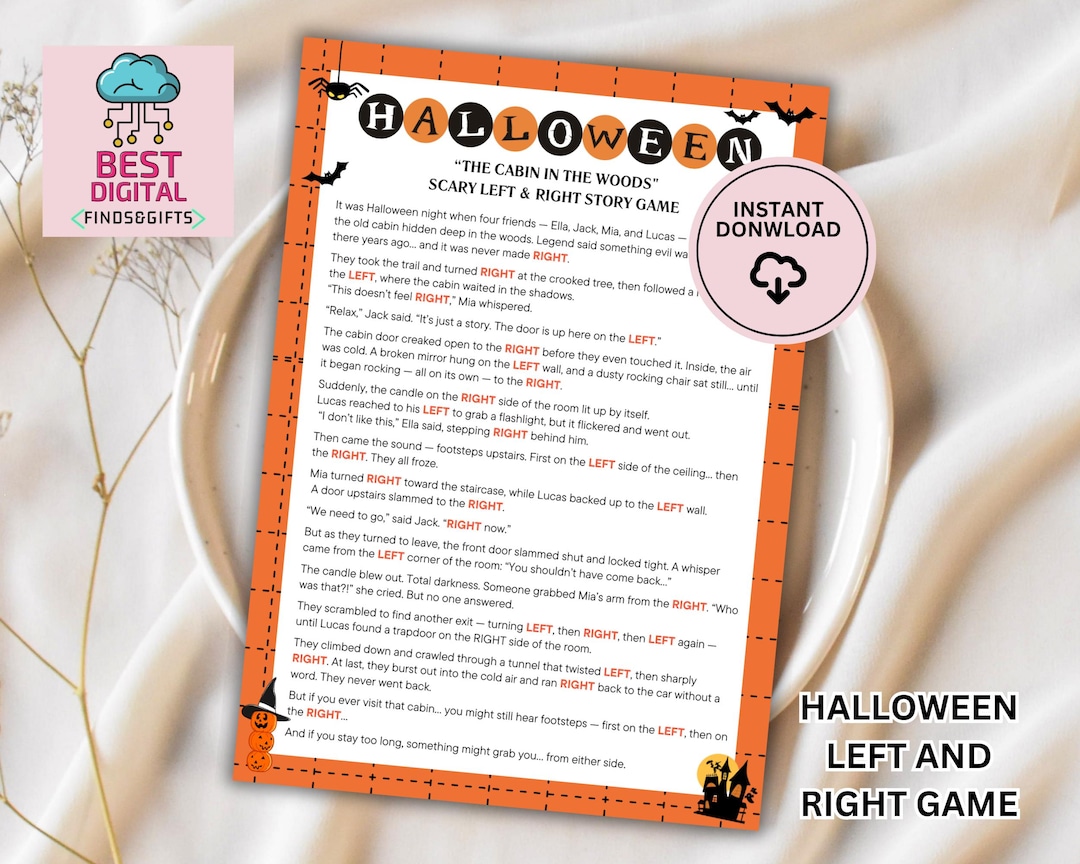 Halloween Left Right Game, Fun Halloween Game, Halloween Game for ...