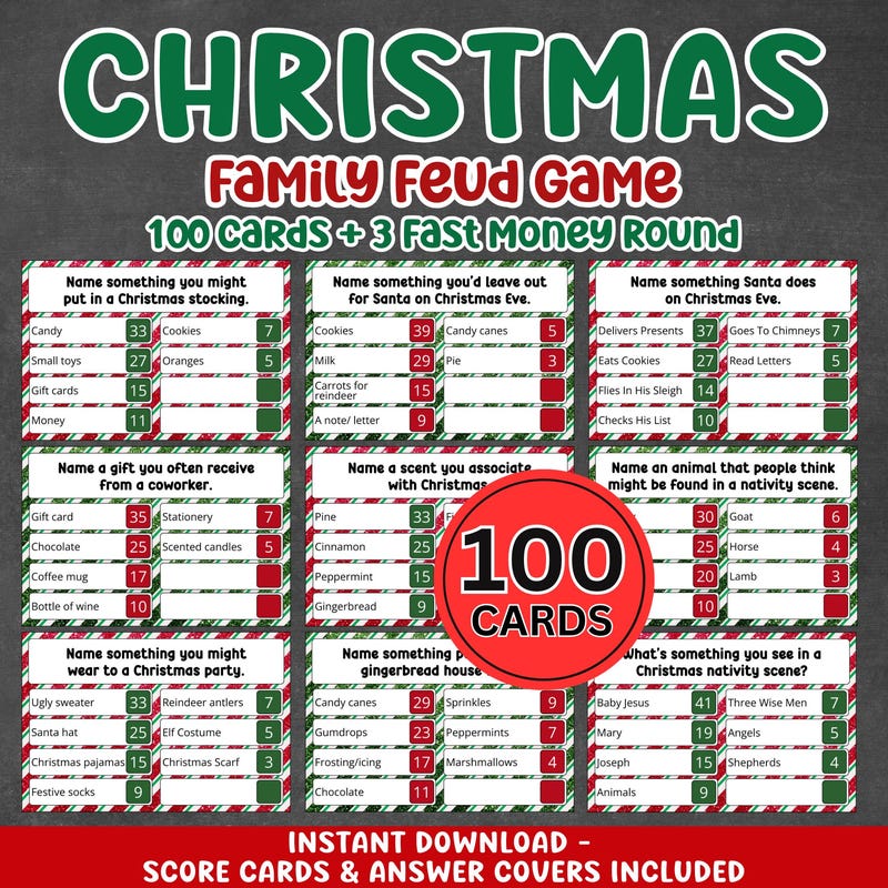 Holiday Friendly Feud Digital Game - Etsy