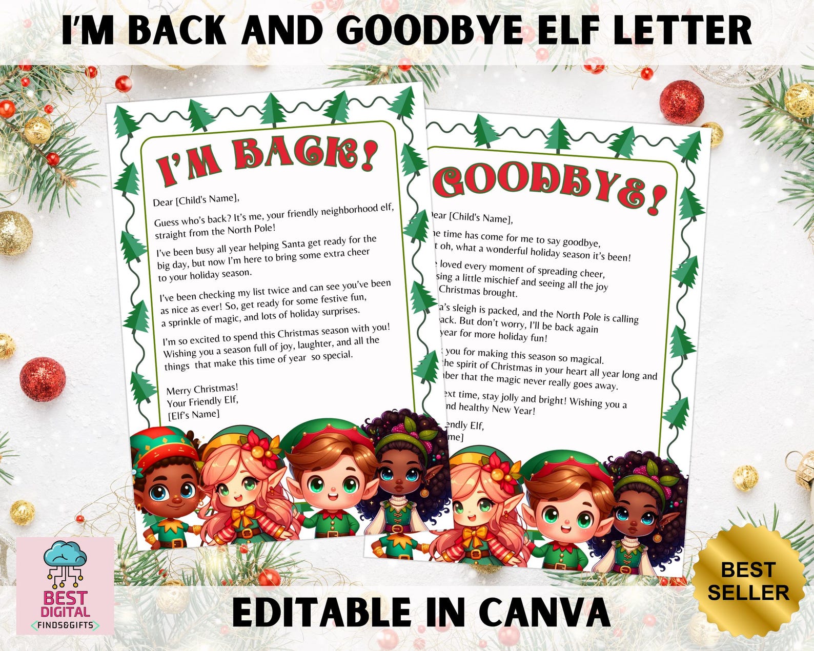 Editable Elf Letter, Elf Printable, Personalized Elf Letter, Elf on the ...