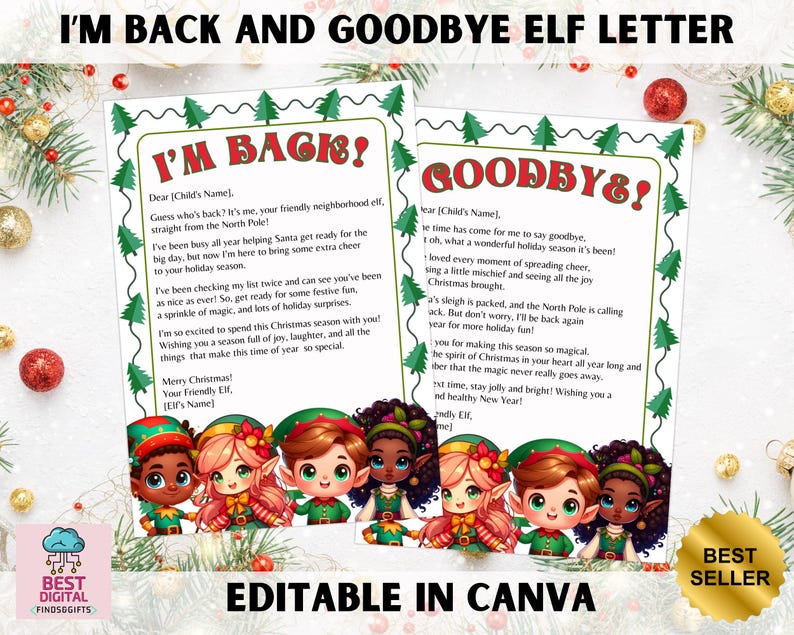 Editable Elf Letter, Elf Printable, Personalized Elf Letter, Elf on the ...