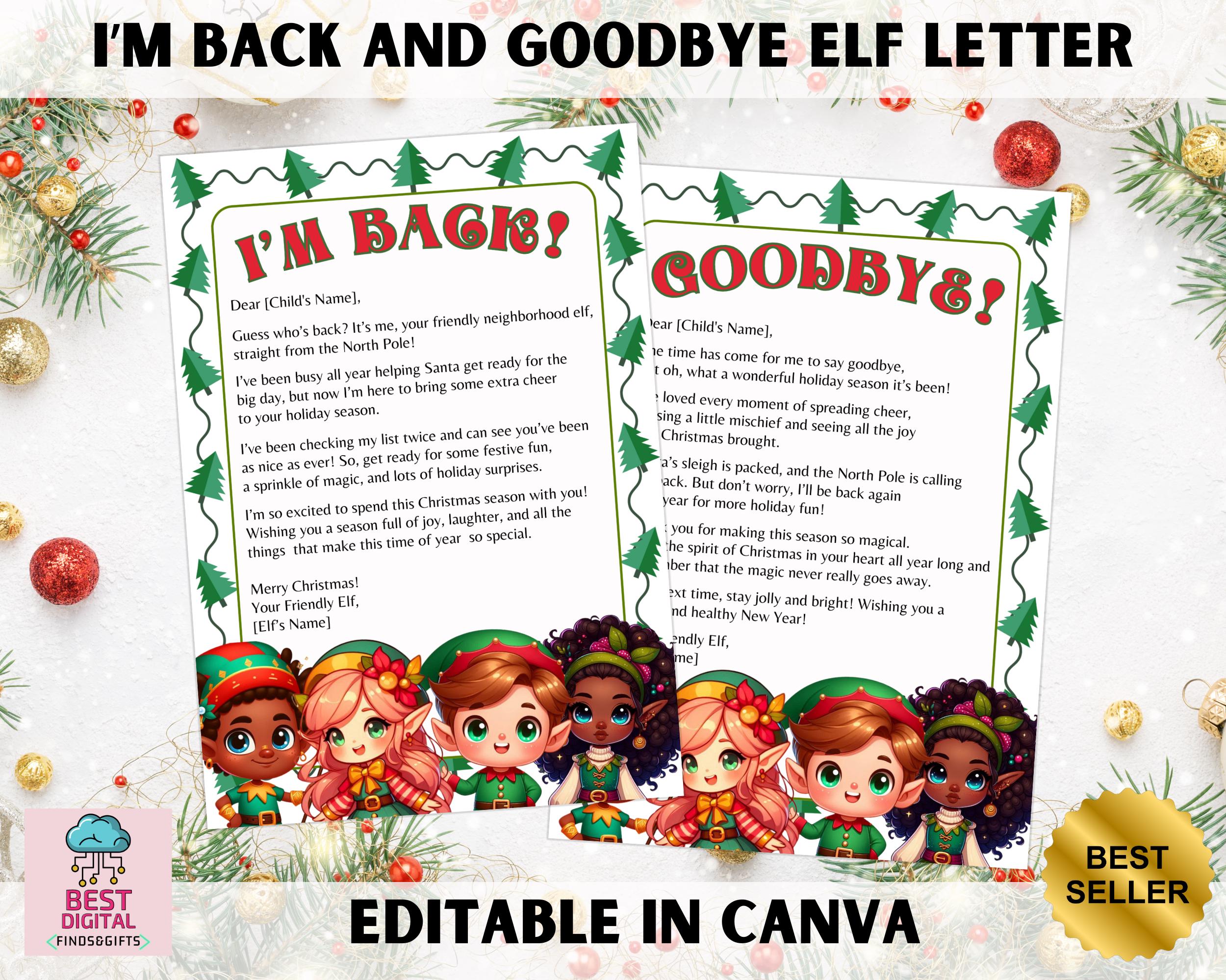 Editable Elf Letter, Elf Printable, Personalized Elf Letter, Elf on the ...