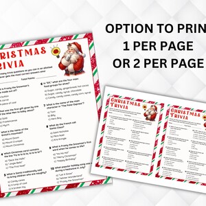 Printable Christmas Trivia Game, Christmas Party Game, Christmas Game ...