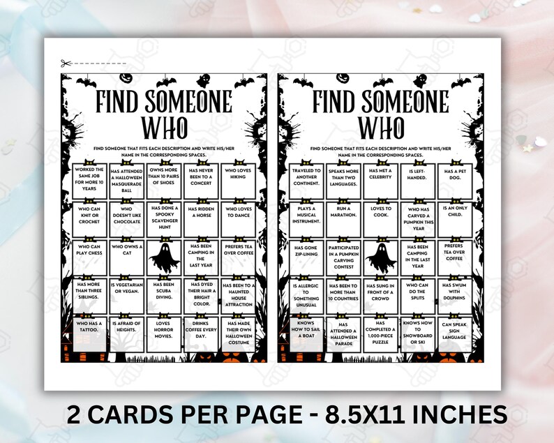 Get to Know You Bingo, Find Someone Who Bingo, Find the Guest Bingo ...