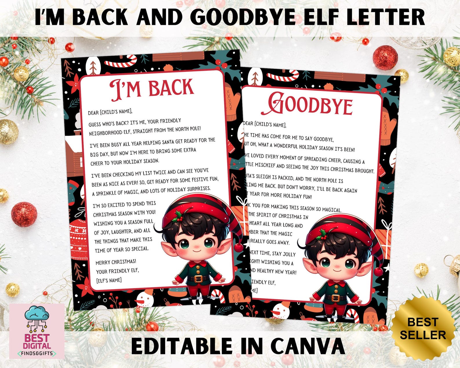 Editable Elf Letter, Elf Printable, Personalized Elf Letter, Elf on the ...