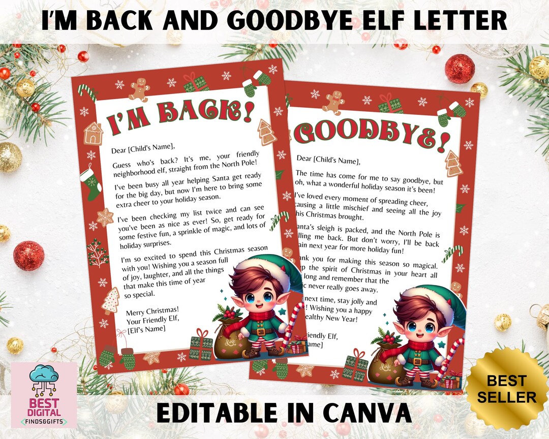 Editable Elf Letter, Elf Printable, Personalized Elf Letter, Elf on the ...