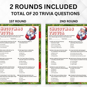 Printable Christmas Trivia Game, Christmas Party Game, Christmas Game ...