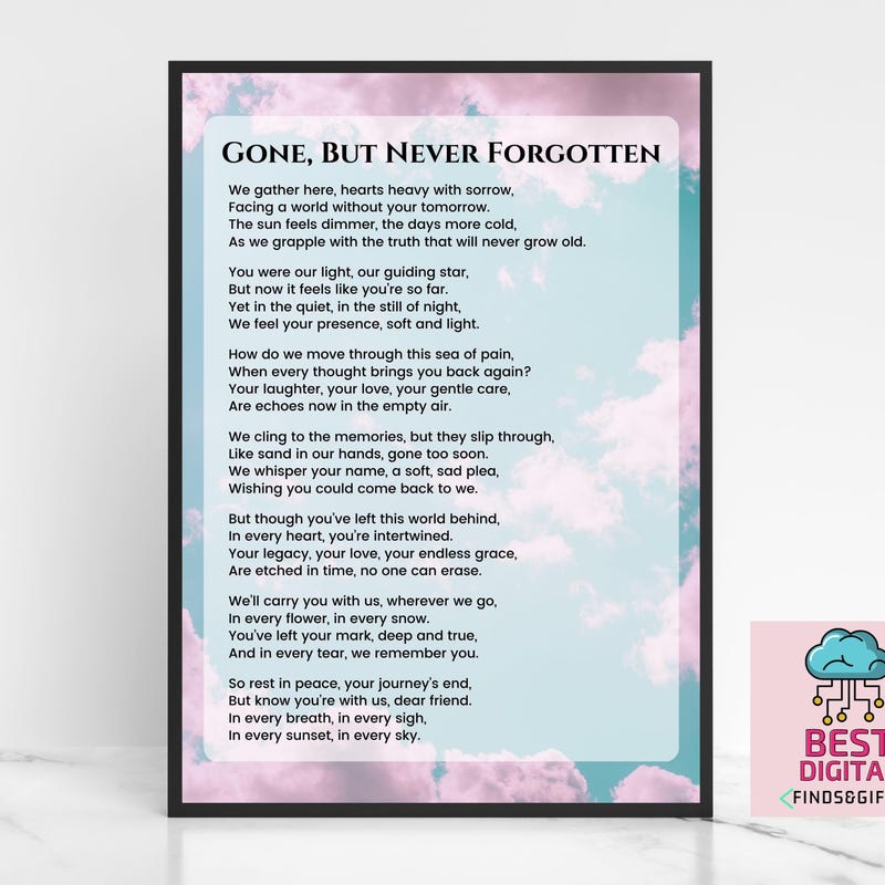 Gone but Not Forgotten - Etsy