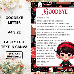 Editable Elf Letter, Elf Printable, Personalized Elf Letter, Elf on the ...