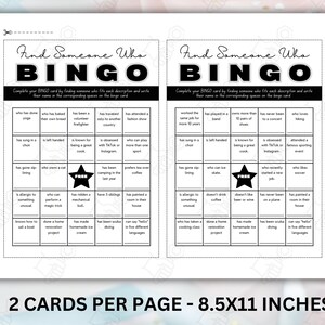 Get to Know You Bingo, Find Someone Who Bingo, Find the Guest Bingo ...