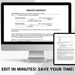 Service Contract Templates, Service Contract Form, Service Contract ...