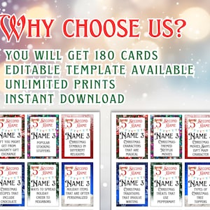 Christmas 5 Second Game, Printable Christmas Game, Christmas Party Game ...