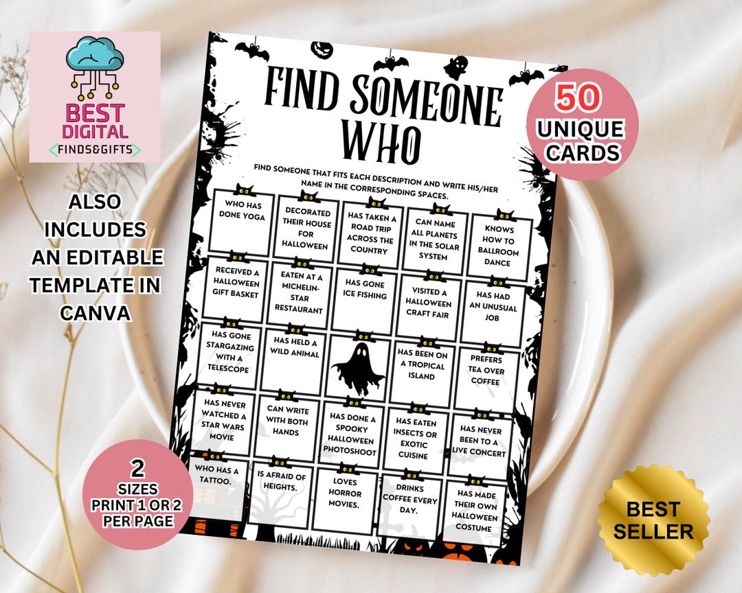 Get to Know You Bingo, Find Someone Who Bingo, Find the Guest Bingo ...