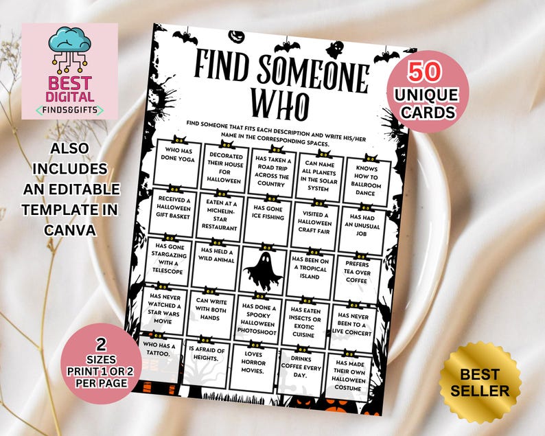 Get to Know You Bingo, Find Someone Who Bingo, Find the Guest Bingo ...