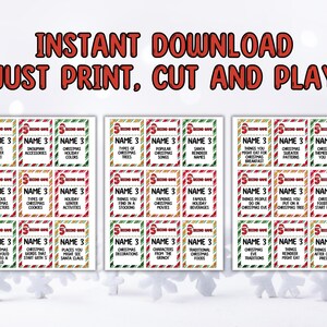 Christmas 5 Second Game, Printable Christmas Game, Christmas Party Game ...