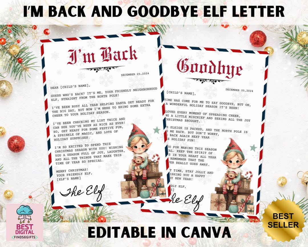 Editable Elf Letter, Elf Printable, Personalized Elf Letter, Elf on the ...