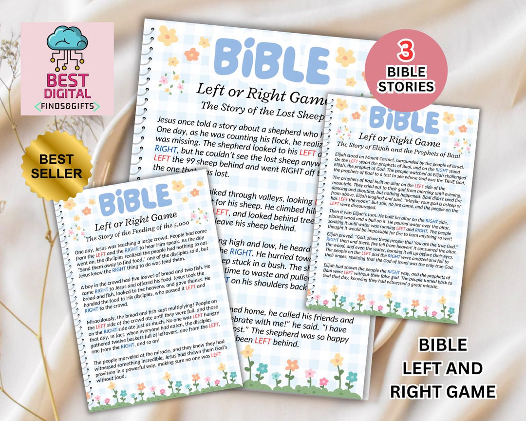Bible Games, Left or Right Bible Game, Womens Ministry Games, Bible ...