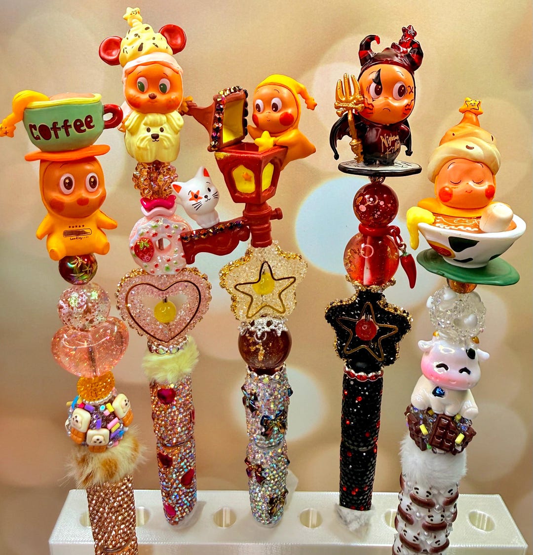 Twinkle Fantasy Character Pen – Whimsical Coffee and Dessert Style ...
