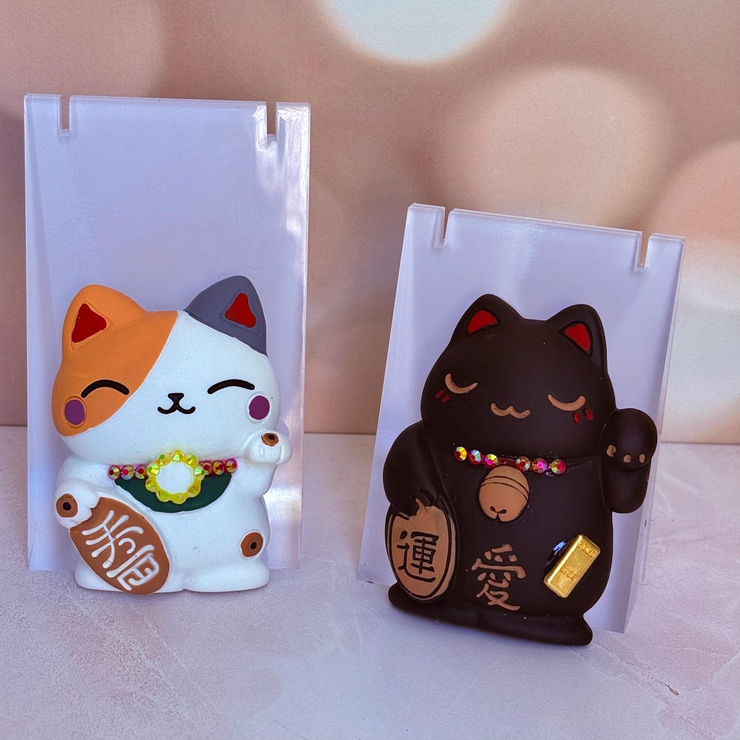 Lucky Cat Magnet Fortune Maneki Style Fridge Magnet Desk Decor Good ...