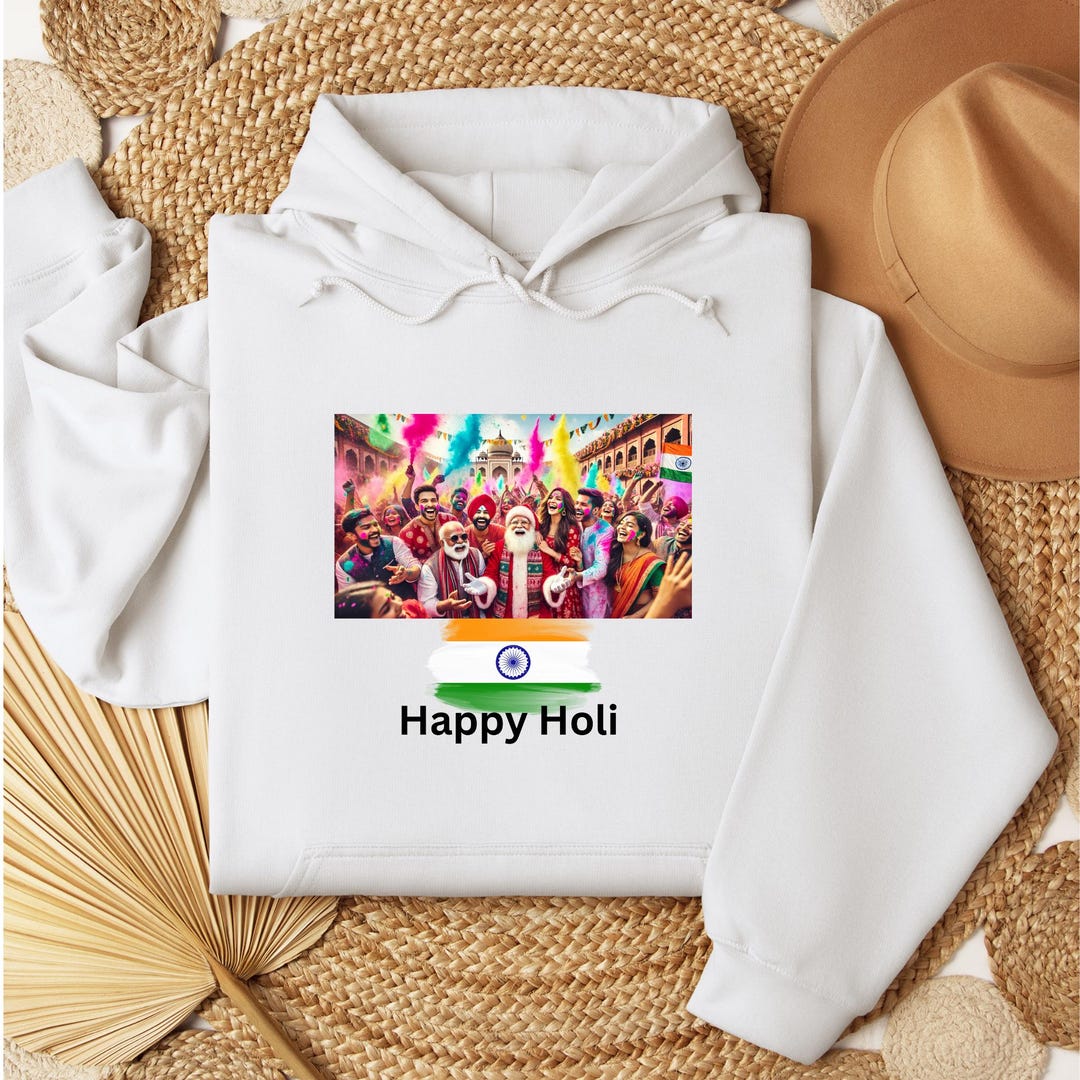 Holi Celebration Sweatshirt, Narendra Modi Santa Sweatshirt, Unisex ...