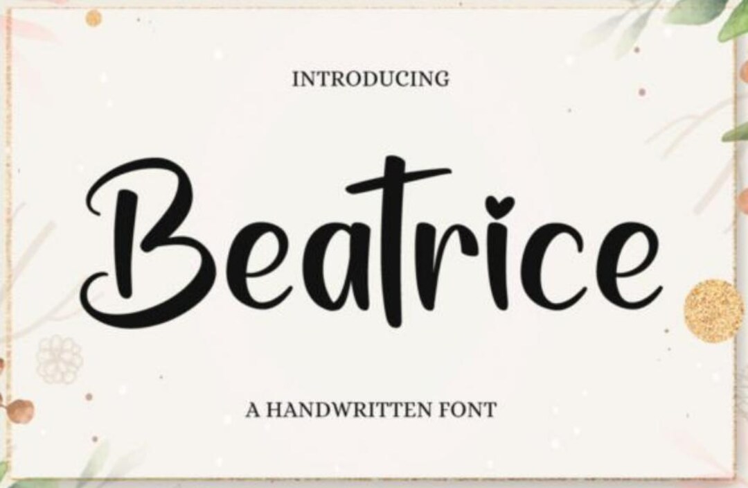 Beatrice Font, Minimalist Font, Cricut Fonts, Casual Font, Modern Font, Monoline Fonts, Crafts ...