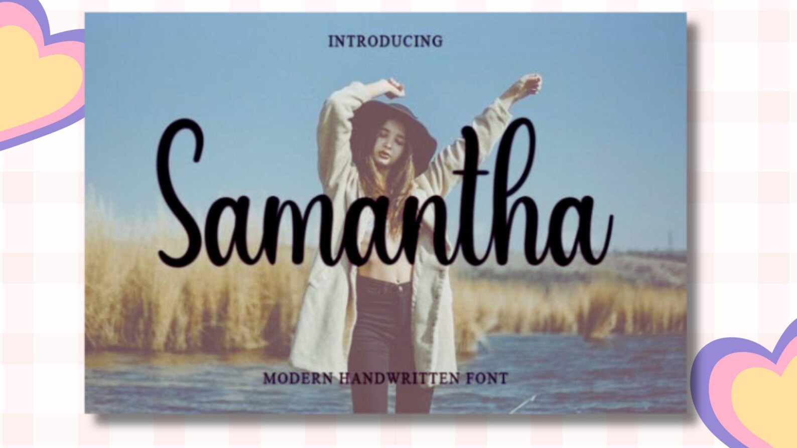 Samantha Font, Wedding Font, Cute Fonts for Crafters, Rustic Font, Bold ...